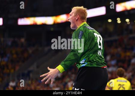 David SPAETH (Rhein-Neckar-Loewen, #29) jubelt/freut sich, Jubel ...