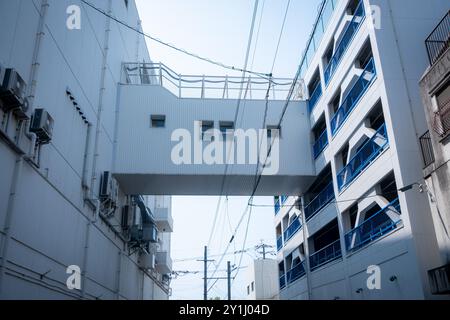 Skybridge that connects two buildings from opposite side of the road ...