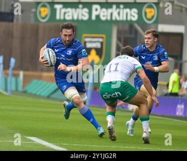 Jack Conan of Leinster runs with the ball during the BKT United Rugby ...