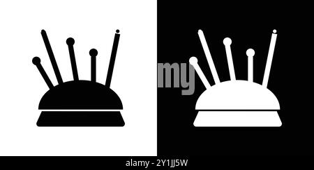 pin cushion icon simple flat vector symbol outline collection set logo ...