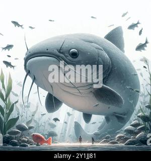 The Giant Piraíba Catfish: King of the Amazon Waters Stock Vector Image ...