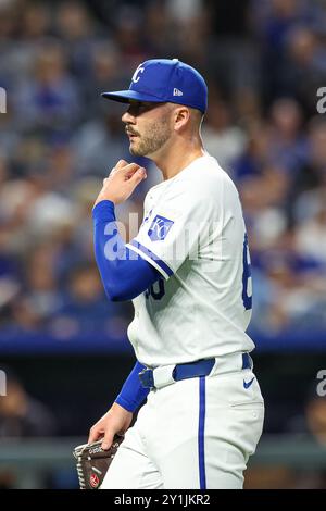Kansas City Royals pitcher Lucas Erceg (60) throws during the eighth ...