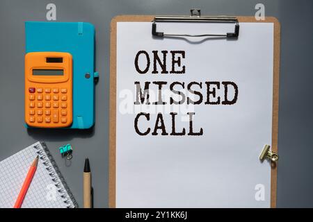 One missed call on the smartphone screen Stock Photo - Alamy