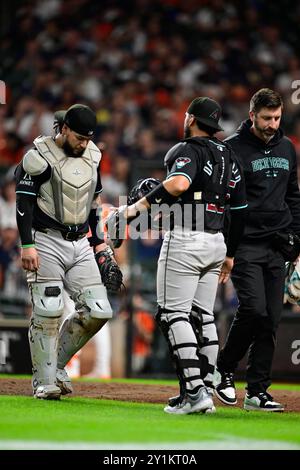 Arizona Diamondbacks catcher Jose Herrera (11) in the first inning ...