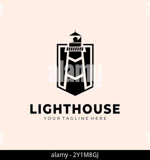 Lighthouse Logo Template Illustration Design Vector Stock Vector Image ...