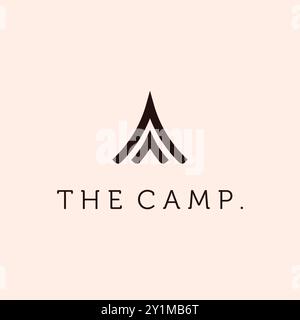 Camping Tent Simple Minimalist Logo Vector Illustration Design Stock ...