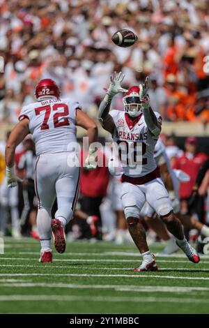 Arkansas running back Ja'Quinden Jackson (RB13) poses for a portrait at ...