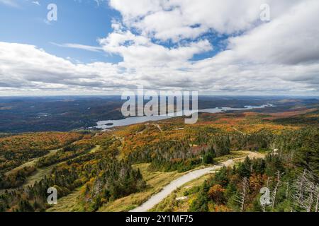 Mont-Tremblant Summit autumn scenery. Laurentian Mountains, Lake ...