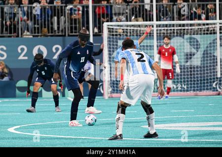 Ahmed Tidiane Diakite from France during the cecifoot final of the ...