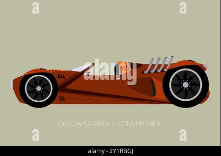 convertible super car, side view, flat design style Stock Photo - Alamy