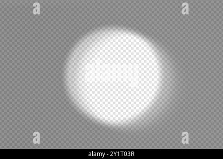 Shadow overlay spotlight effect isolated on a transparent background ...