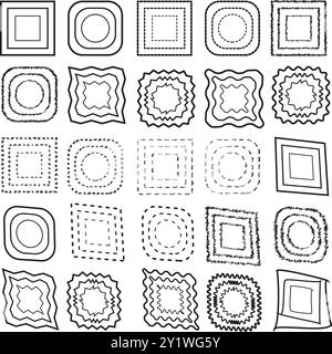 Abstract doodle frame or border. Element for design Stock Vector Image ...