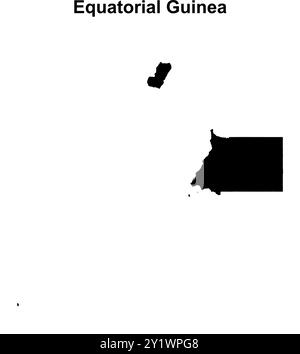 Equatorial Guinea map. Blank vector map of the country with regions ...