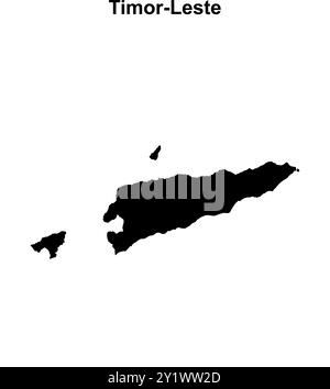 Timor-Leste map. Blank vector map of the country with regions. Borders ...