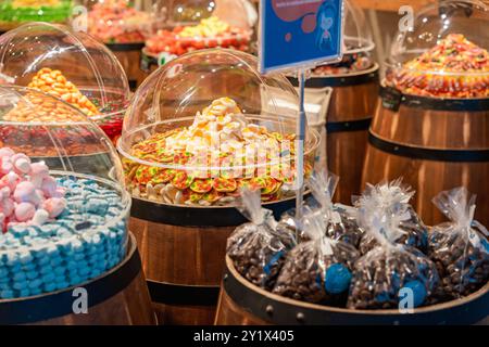 Singapore - Jun 13 2024: Candy shop in Bugis street Singapore. Travel ...