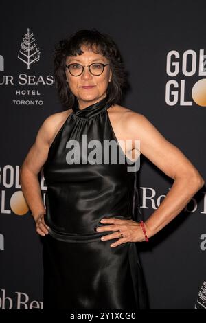 Mina Shum attends the 'Road to the Golden Globes' Party during the 2024 ...
