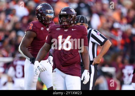 Virginia Tech defensive lineman Aeneas Peebles runs a drill at the NFL ...