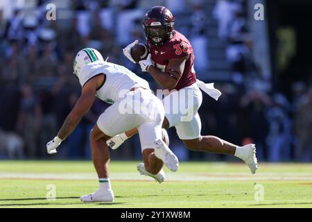 Virginia Tech running back Bhayshul Tuten runs in the 40-yard dash at ...