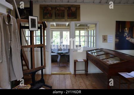 Interior of the studio at painter Albert Edelfelt Museum in Porvoo ...