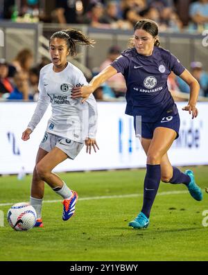 Racing Louisville forward Emma Sears (13) in action during an NWSL ...