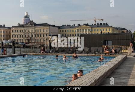 Swimming pool, restaurant and sauna complex at the harbour in Helsinki ...