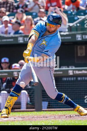 Tampa Bay Rays' Jonathan Aranda rounds the bases after his home run ...