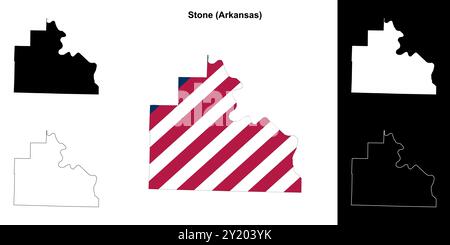 Stone County (Missouri) outline map set Stock Vector Image & Art - Alamy