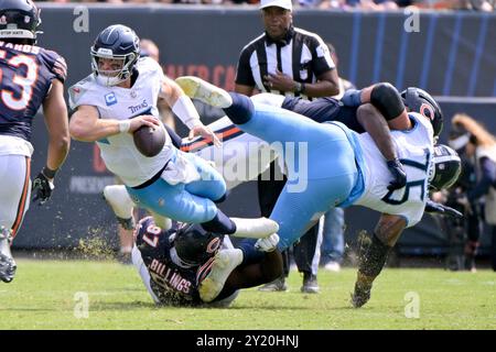 Chicago Bears defensive tackle Andrew Billings (97) leaves the field ...