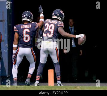 Chicago Bears cornerback Tyrique Stevenson poses with fans before an ...