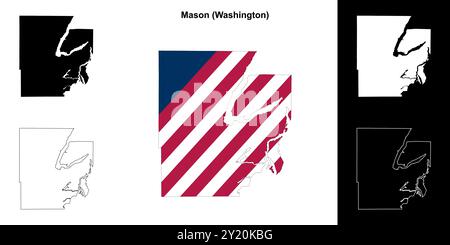 Mason County, Washington outline map set Stock Vector Image & Art - Alamy