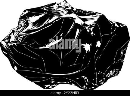 Shape of natural rough sapphire gemstone. Vector illustration of ...
