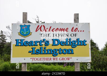 Welcome to the town of Heart's Delight-Islington sign on NL 80 in ...