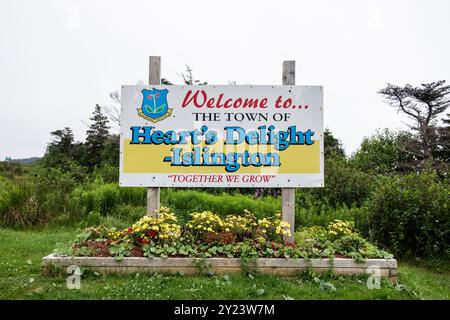 Welcome to the town of Heart's Delight-Islington sign on NL 80 in ...