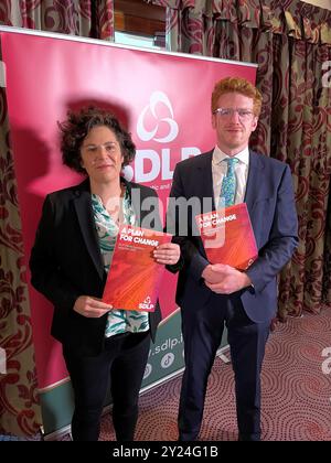 SDLP Opposition leader at Stormont Matthew O'Toole speaking to the ...