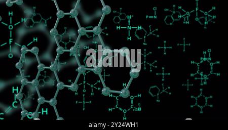 Molecular structures and chemical formulas, scientific research image ...