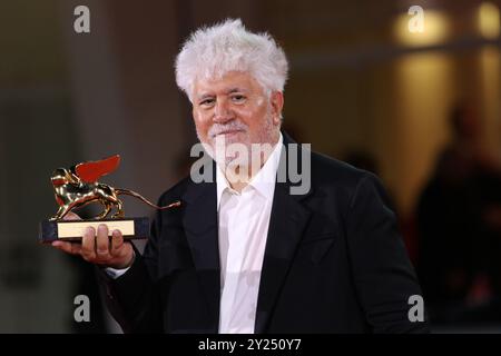 Pedro Almodovar poses during the premiere for the film 'La Voz de Hind ...