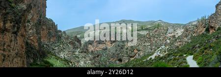 Hiking trail of Sabina over Monachil river in Monachil, Granada, Spain ...