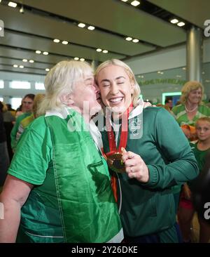 Ireland's Orla Comerford arriving at Terminal 2 Dublin Airport, after ...