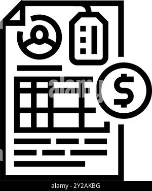 invoicing business process line icon vector illustration Stock Vector Image & Art - Alamy