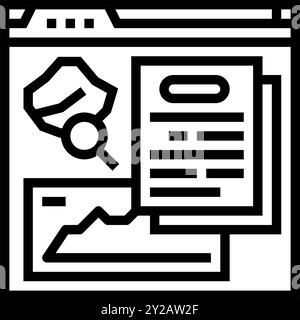 resource assessment mining line icon vector. resource assessment mining ...
