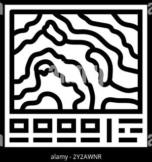 geologic mapping mining line icon vector. geologic mapping mining sign ...