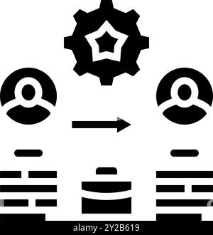succession planning business process glyph icon vector. succession ...