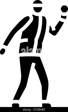 snowball fight winter glyph icon vector illustration Stock Vector Image ...