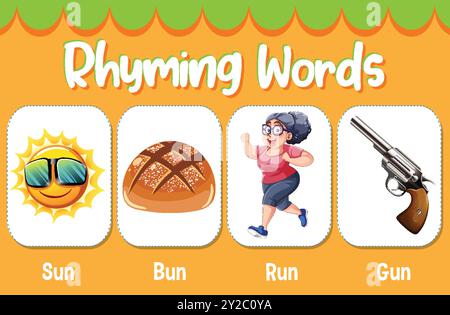 Illustration of words that rhyme together Stock Vector Image & Art - Alamy