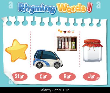 Illustration of rhyming words with images Stock Vector Image & Art - Alamy