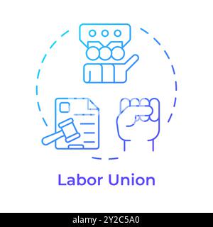 Labor laws blue gradient concept icon Stock Vector Image & Art - Alamy