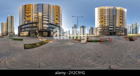 360° view of hdri 360 panorama near new with skyscrapers and ...