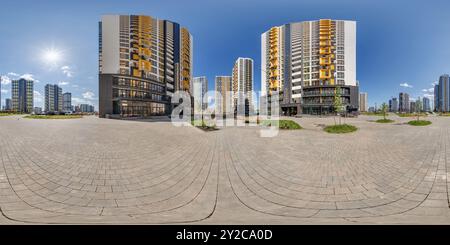 360° view of hdri 360 panorama near new with skyscrapers and ...