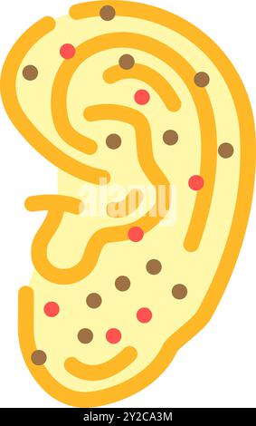 ear points acupuncture color icon vector illustration Stock Vector ...