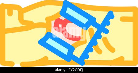 thoracotomy surgery hospital color icon vector illustration Stock ...